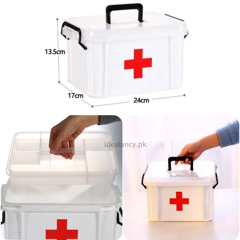 First Aid Medicine Storage Box Two Layers | Idealancy