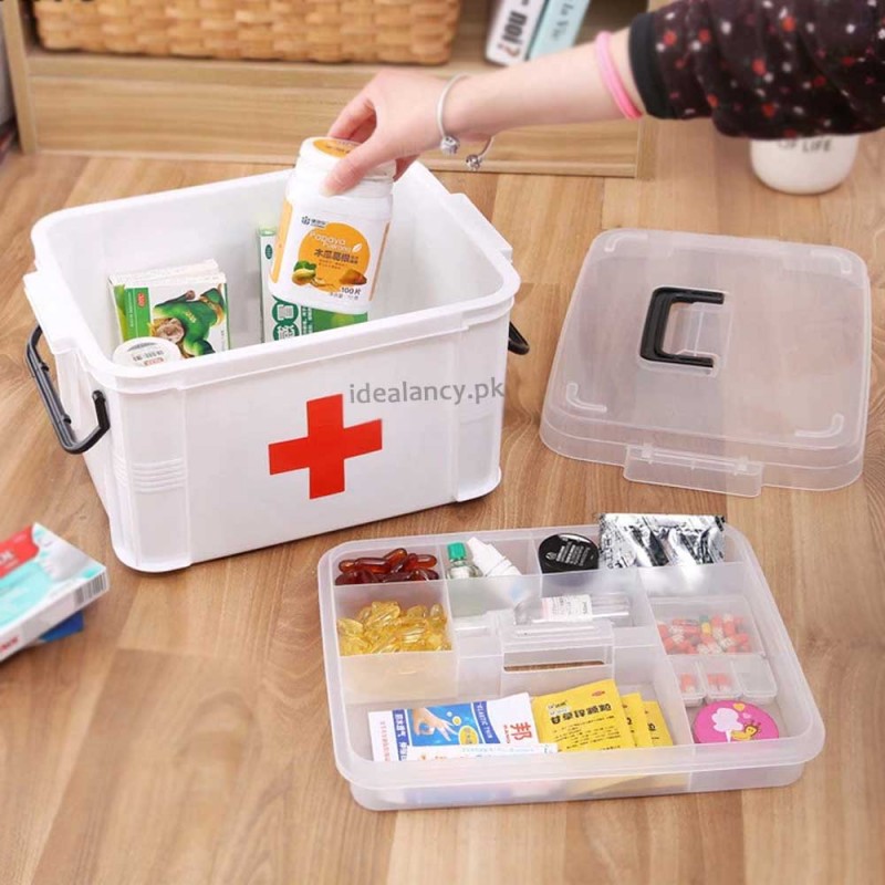 First Aid Medicine Storage Box Two Layers | Idealancy