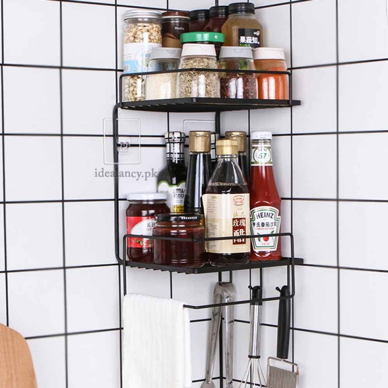 2 Layer Corner Storage Shelves | Idealancy
