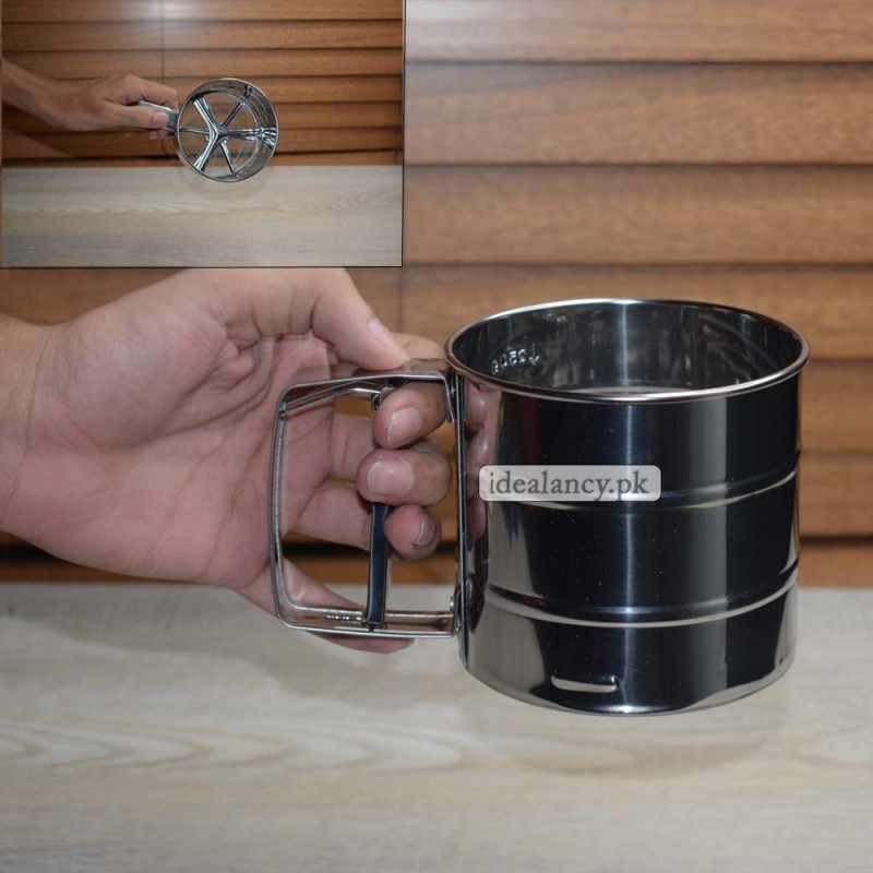 Flour Filter Stainless Steel - With Handle & Smooth Filter | Idealancy