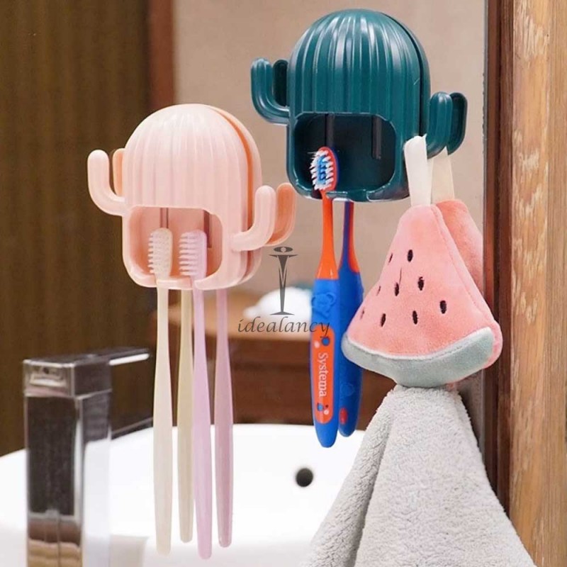Wall Toothbrush Holder Cactus Shape | Idealancy