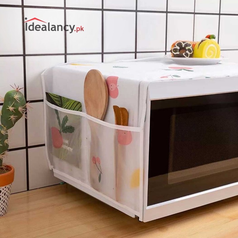 Microwave Dust Safe Cover With Pockets | Idealancy