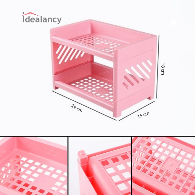 2 Layer Storage Organizer Shelf | Idealancy