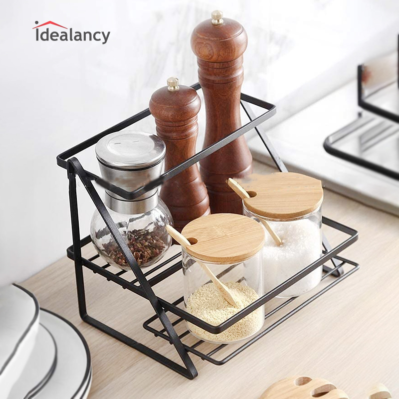 2 Tier Spice Rack Shelf Kitchen | Idealancy