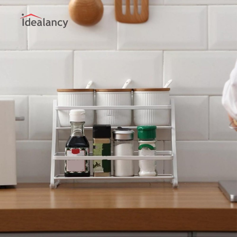 2 Tier Spice Rack Shelf Kitchen | Idealancy