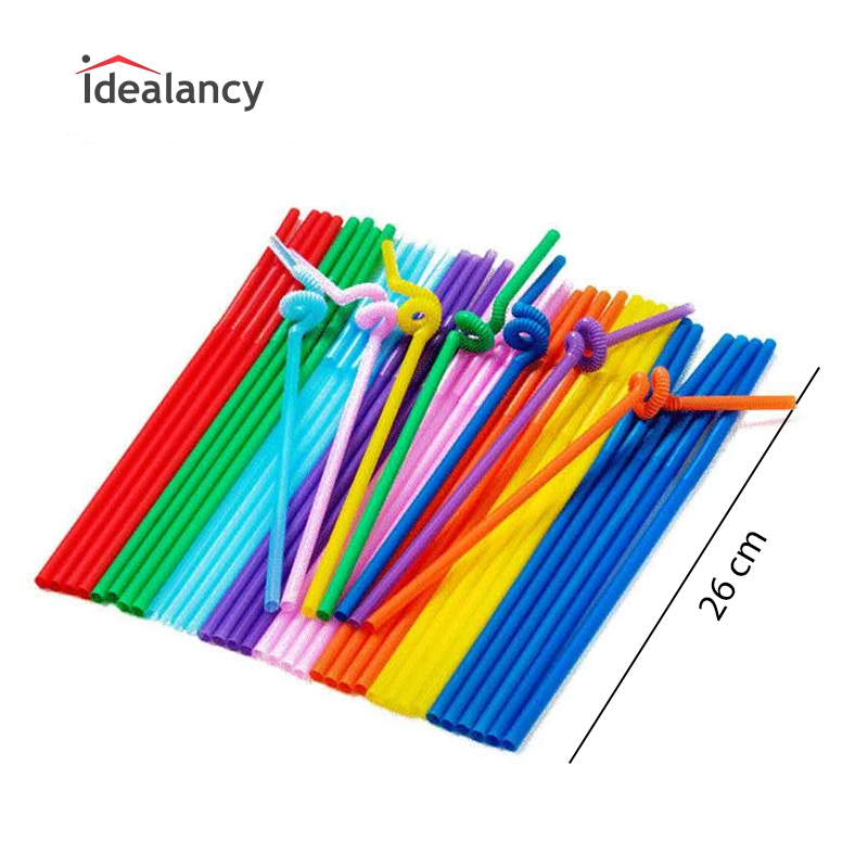 Disposable Plastic Color Straw 100pcs | Idealancy