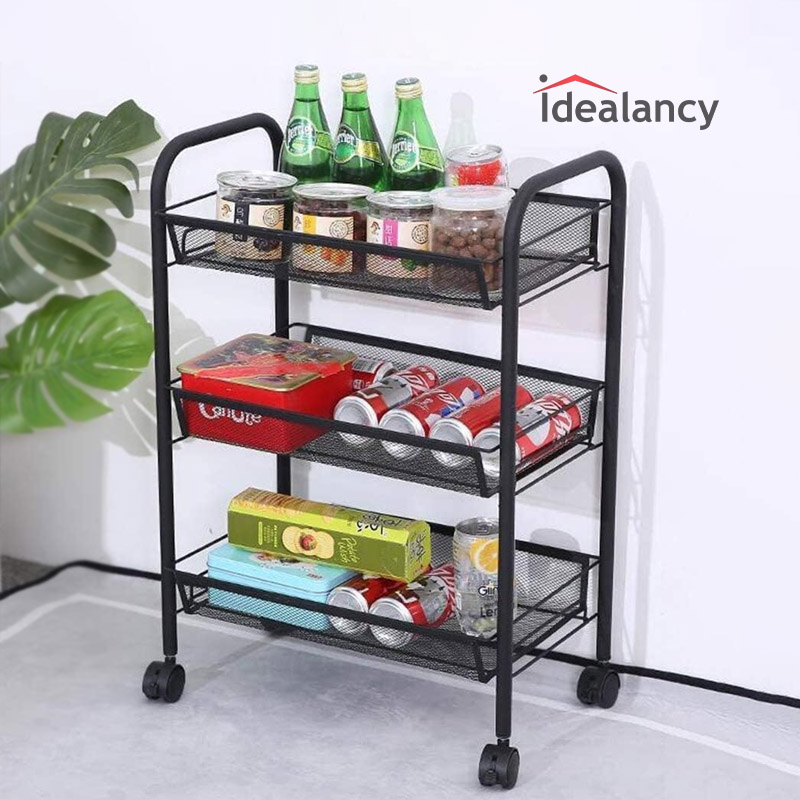 3 Tier Trolley Storage Rack | Idealancy