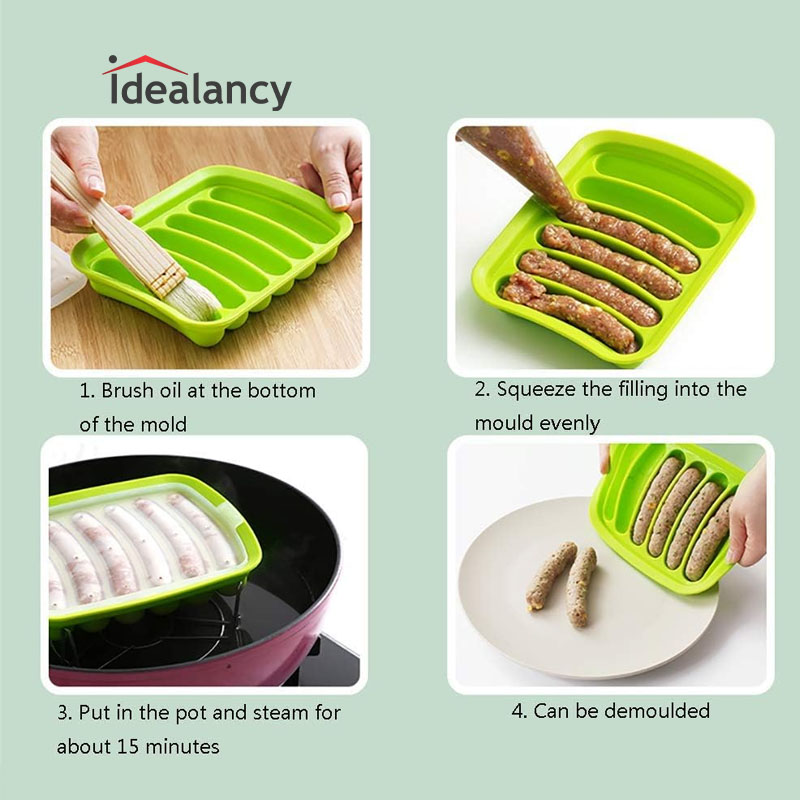 Silicone Chicken Seekh Mold With Lid | Idealancy