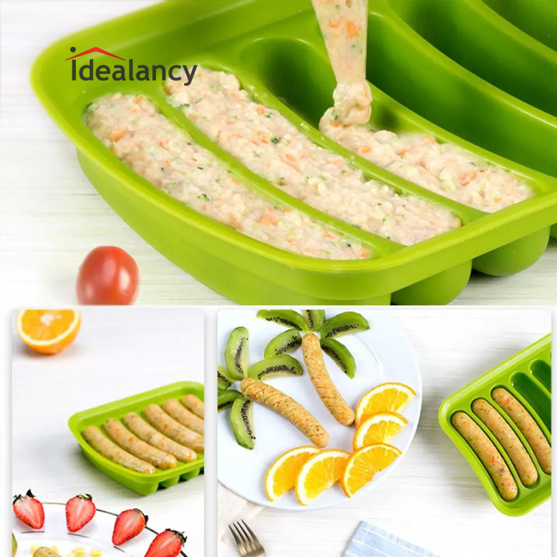 Silicone Chicken Seekh Mold With Lid | Idealancy