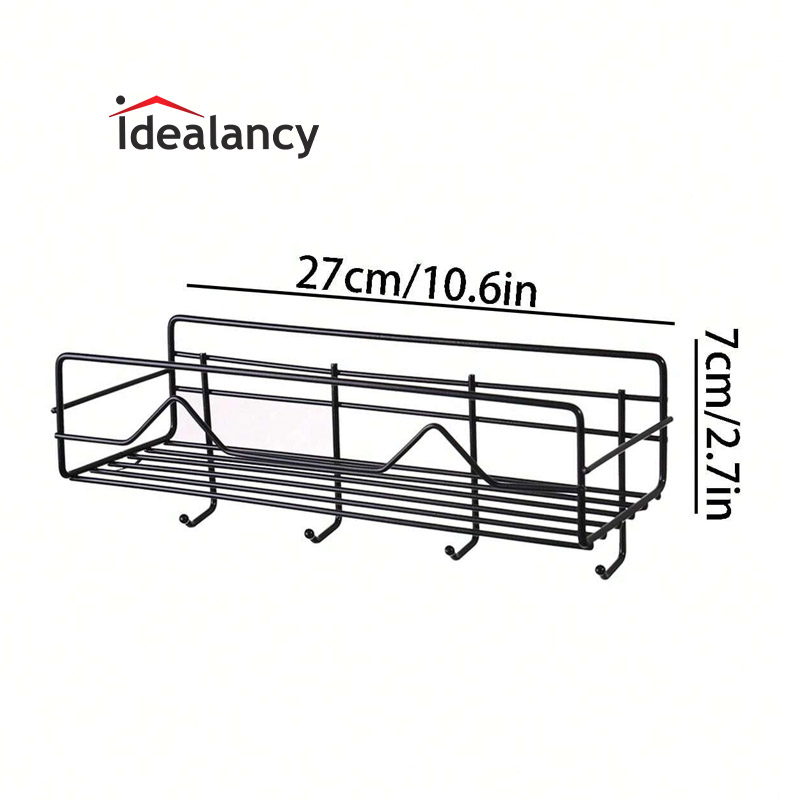 Wall Mounted Storage Rack With Hook | Idealancy