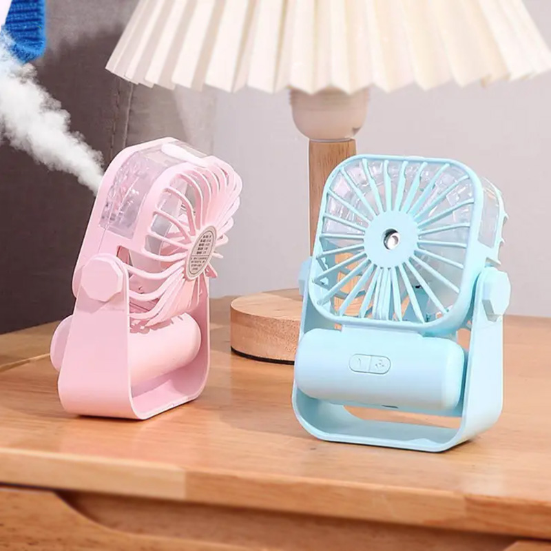 USB Desk Fan With Spray Rechargeable | Idealancy