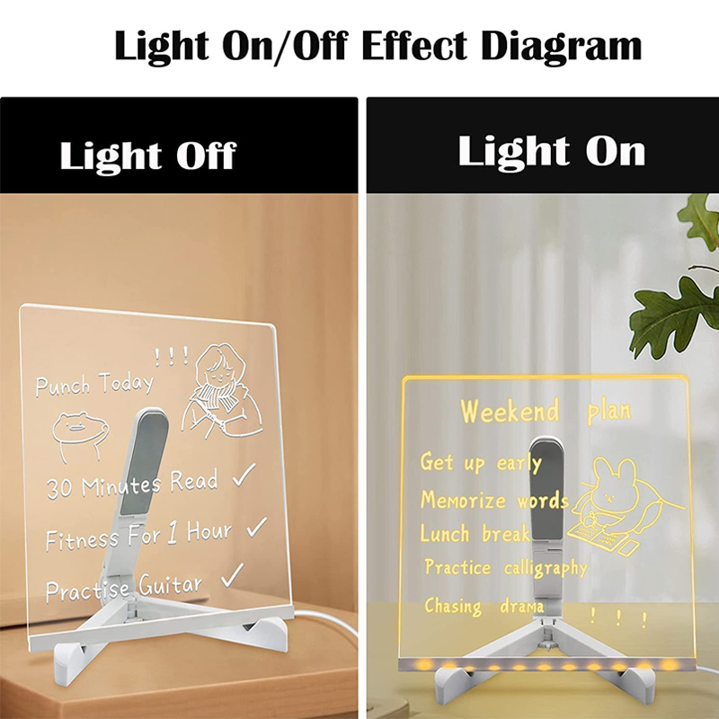 Acrylic LED Board With Stand & Colors | Idealancy