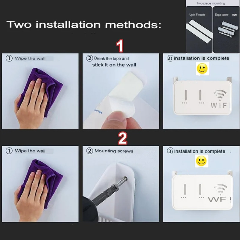 Wifi Router Shelf Storage Box Wall Mounted | Idealancy