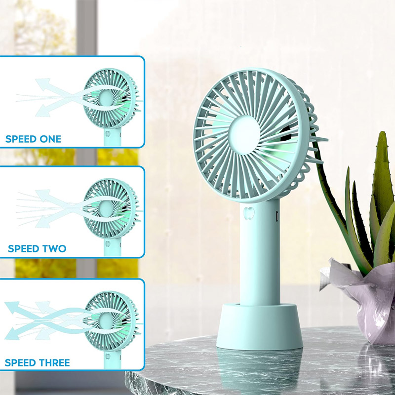 Mini Portable Hand Fan Rechargeable With Stand | Idealancy