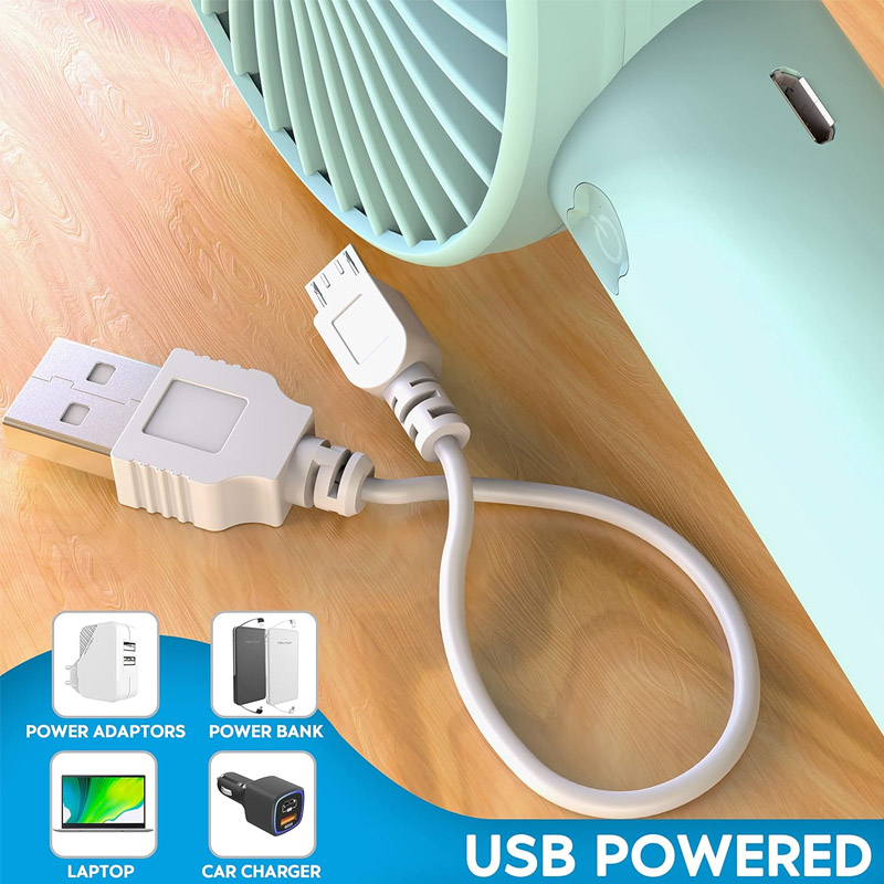 Mini Portable Hand Fan Rechargeable With Stand | Idealancy