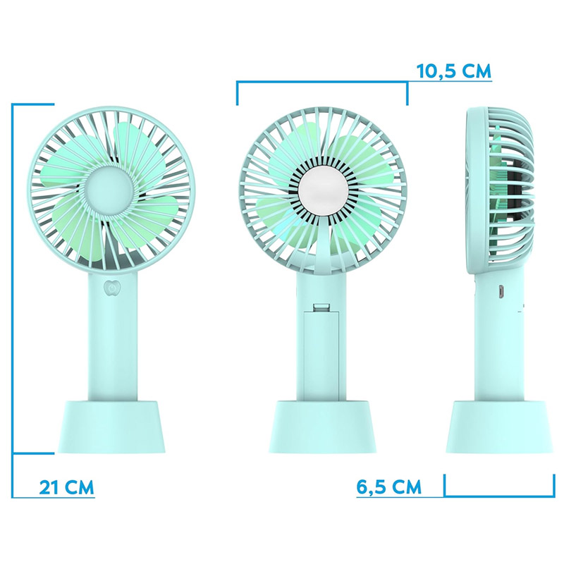 Mini Portable Hand Fan Rechargeable With Stand | Idealancy