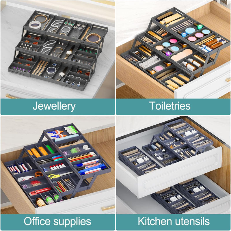 3 Tier Expandable Drawer Organizer | Idealancy