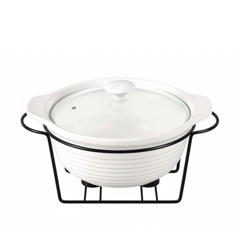 Brilliant Buffet Casserole With Warming Stand And Glas Lid | Idealancy