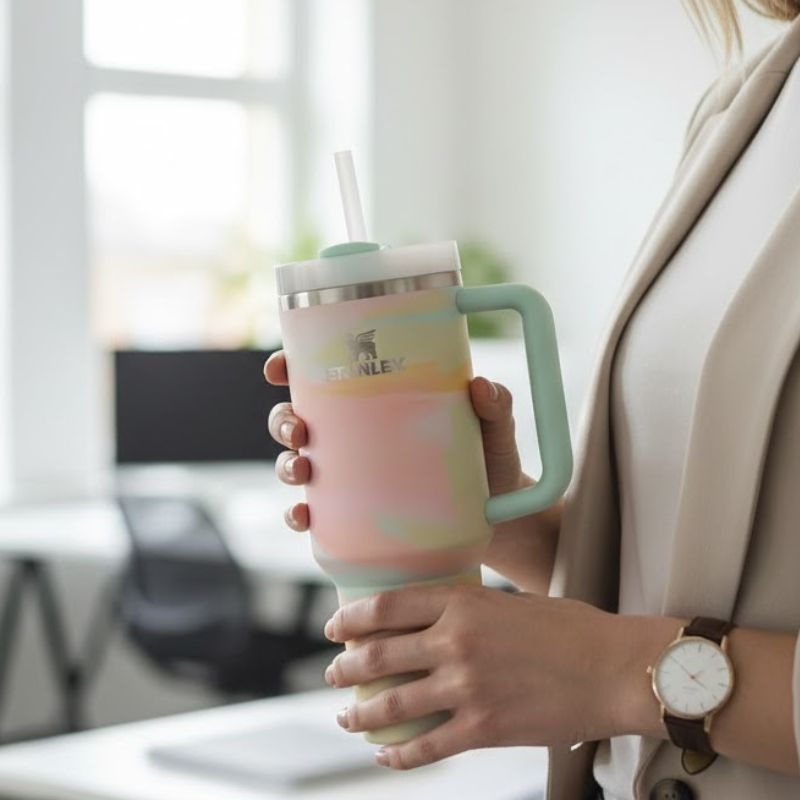 Stanley Clean Slate 40 OZ H2.0 FlowState Warm Serene Tumbler | Idealancy