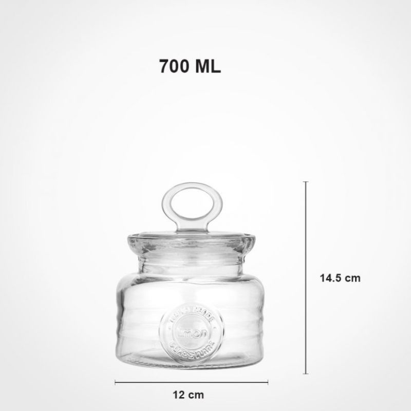 Limon 700ML Glass Jar With Lid | Idealancy