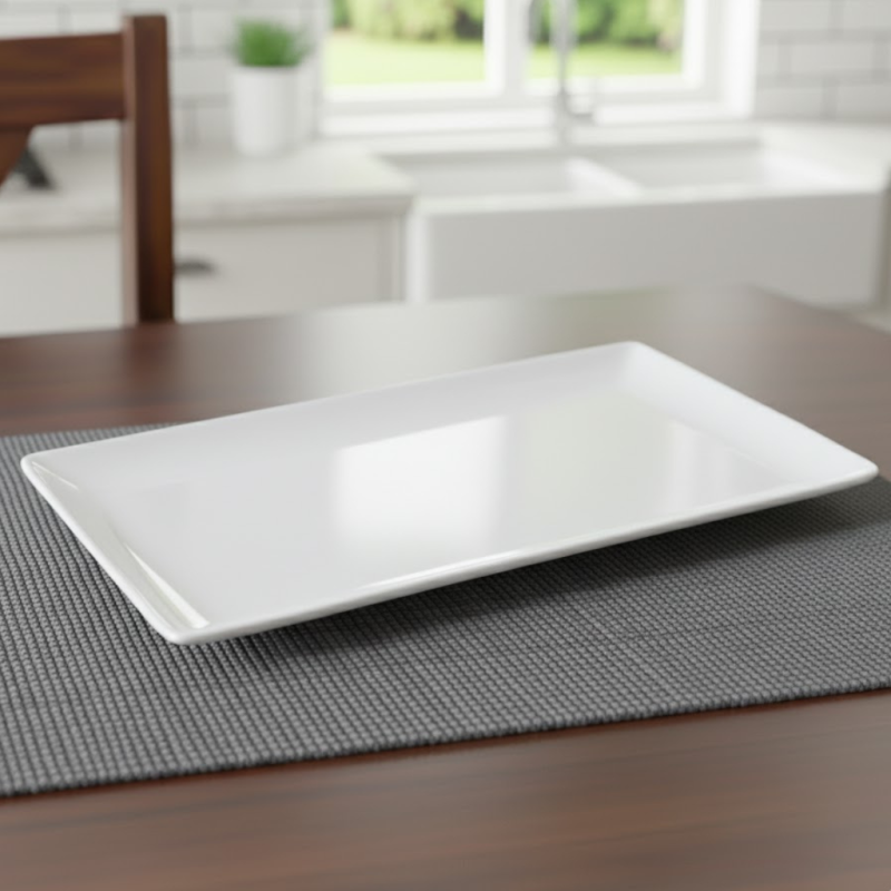 Brilliant 11.75inch Rectangular Ceramic Plate | Idealancy