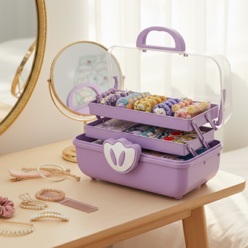 Hair Accessories Storage Box With Lid | Idealancy