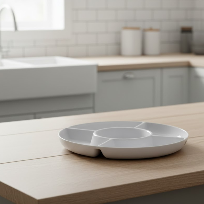 Brilliant Partition Serving Platter 9.75 Inch | Idealancy