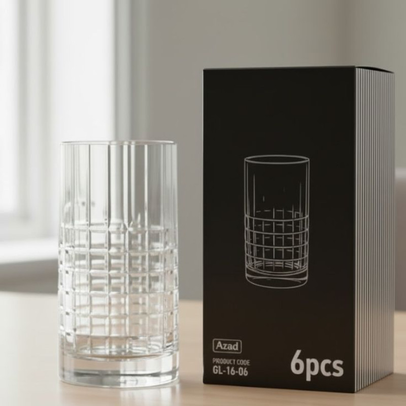 Break Glass Set 6 Pcs Acrylic 240ML Azad | Idealancy
