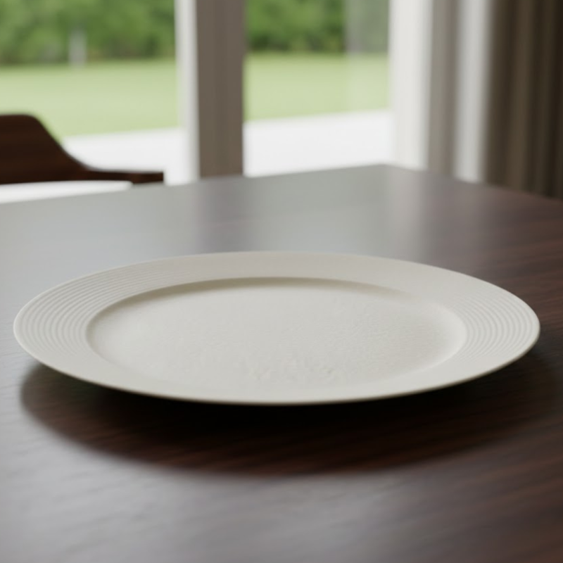 Brilliant Round Ceramic Serving Plate 8.25Inch | Idealancy