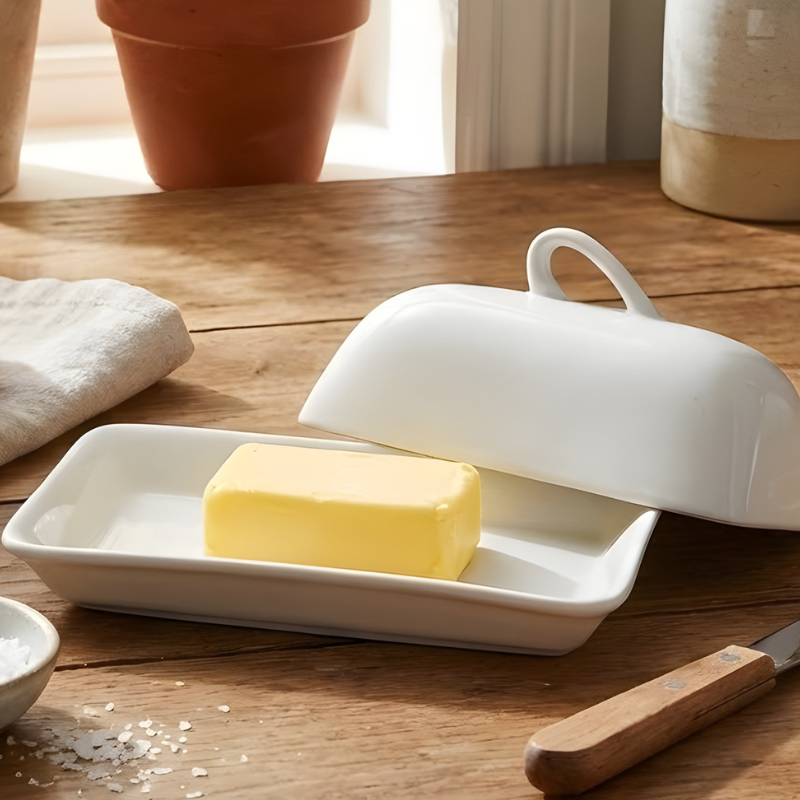 Brilliant Ceramic Butter Dish Classic Covered Butter Storage | Idealancy
