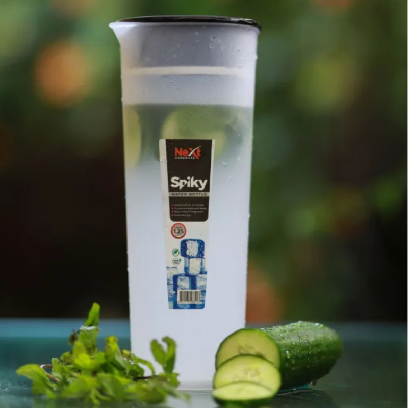 Spiky Fridge Water Bottle Durable Textured Grip Design 1.2 Liter ...