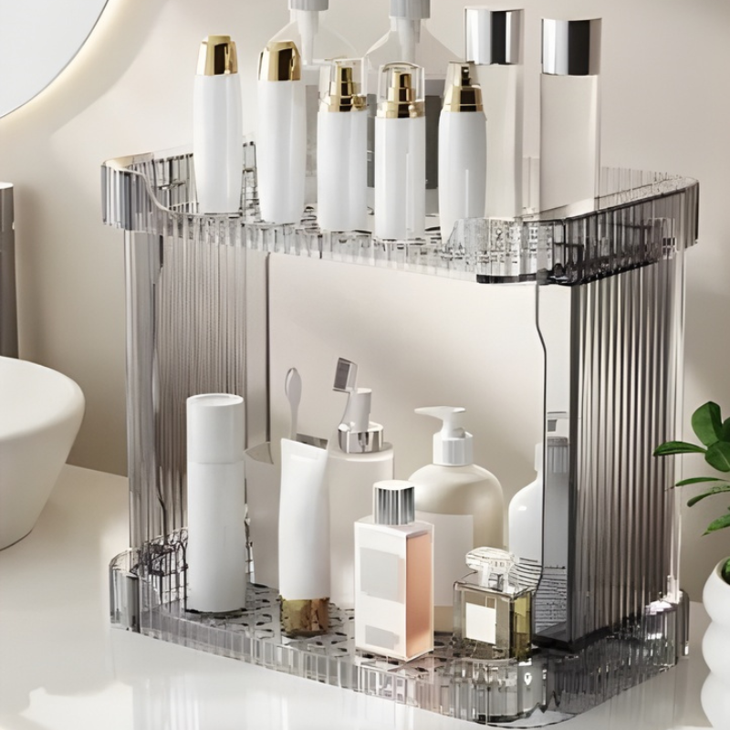 Double Layer Acrylic Multi Purpose Storage Rack | Idealancy