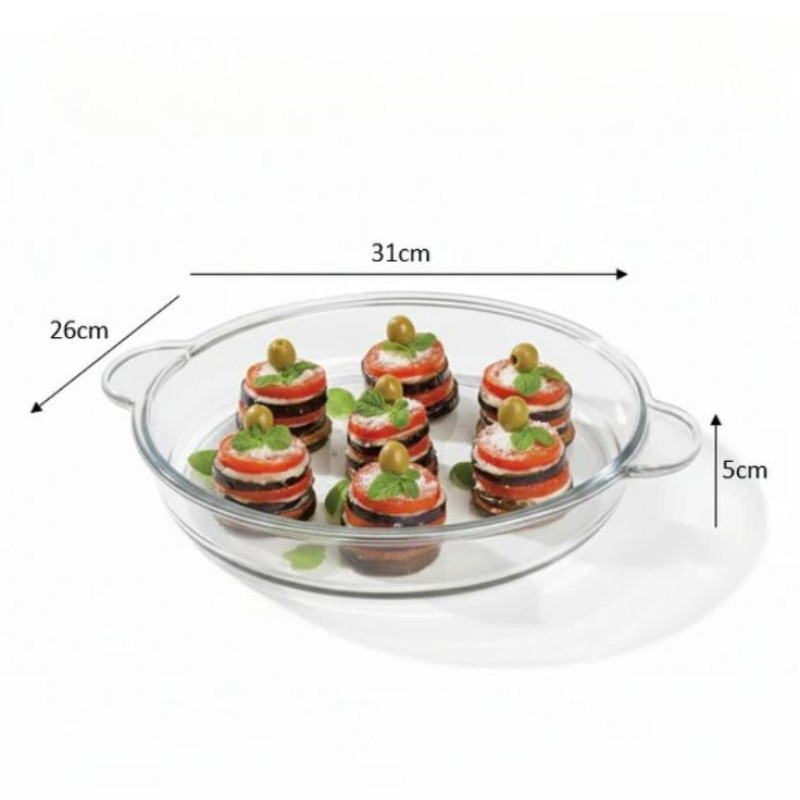 Limon Crystal Bake 1.9 Liter Ovenware Dish Serving Tray | Idealancy