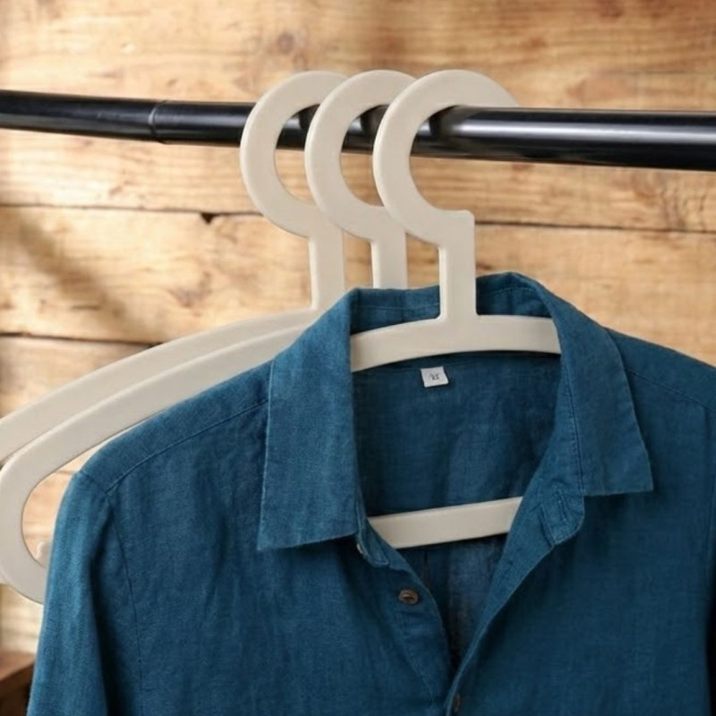 3 Pcs Plastic Hefty Hanger Heavy Duty Clothes Hangers | Idealancy
