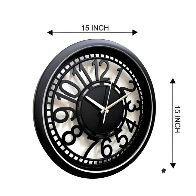 Heritage Cambridge 15 Inch Silver Black Wall Clock | Idealancy