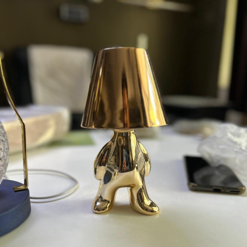 Metal Thinker Figure Table Lamp (Single Piece) | Idealancy