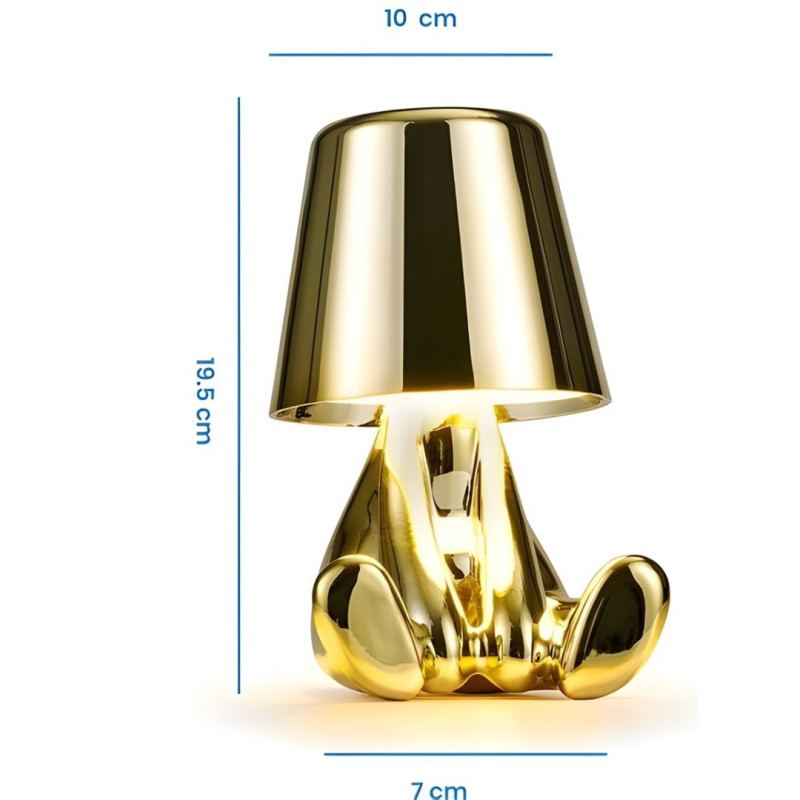 Metal Thinker Figure Table Lamp (Single Piece) | Idealancy