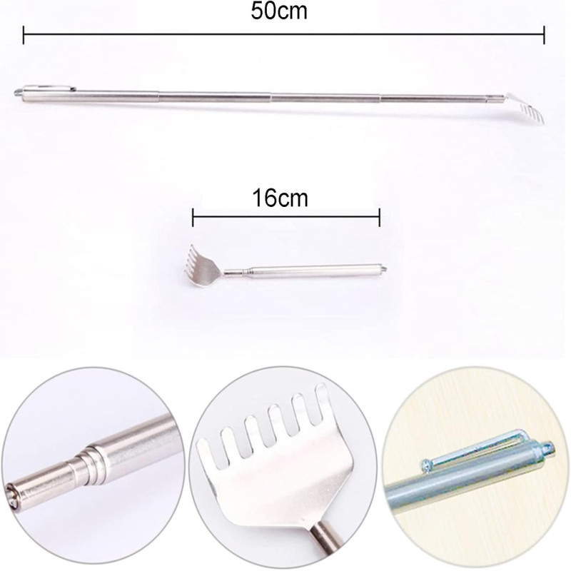 Expandable Telescopic Back Scratcher Stainless Steel Massage Tool ...