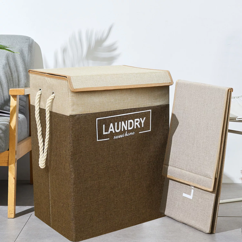 Large Foldable Laundry Storage Bin With Lid | Idealancy