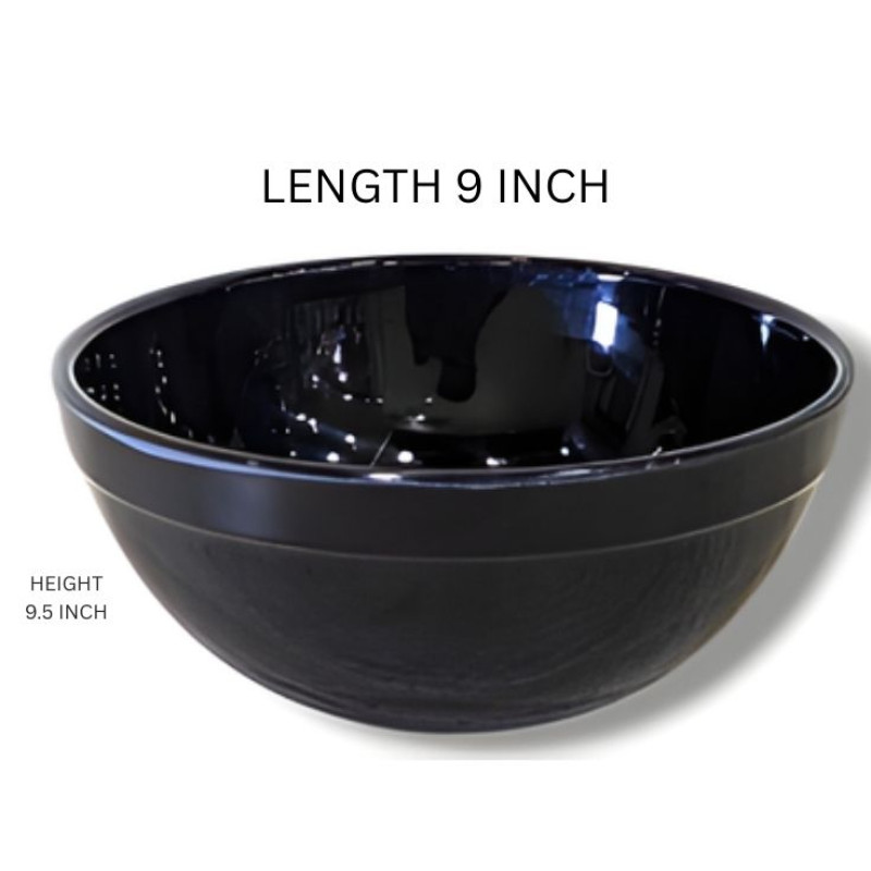 Melamine Black Vigo 9 INCH Small Bowl For Serving | Idealancy