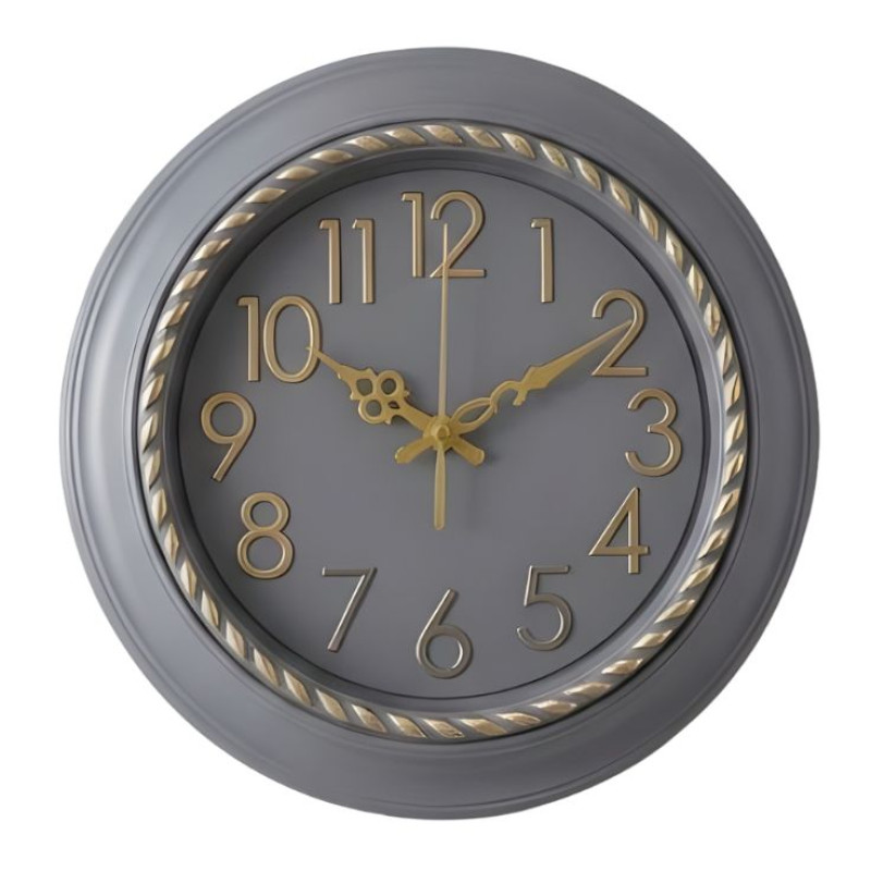 Heritage Prague2 18 INCH Gray Gold Wall Clock | Idealancy