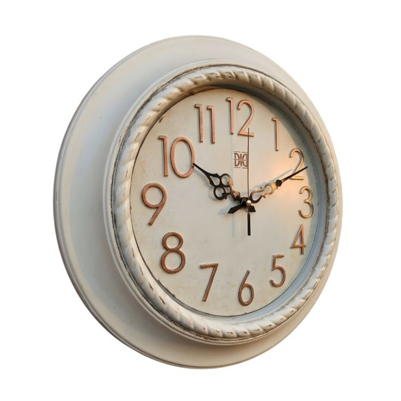 Heritage Prague2 18 INCH Cream Copper Wall Clock | Idealancy