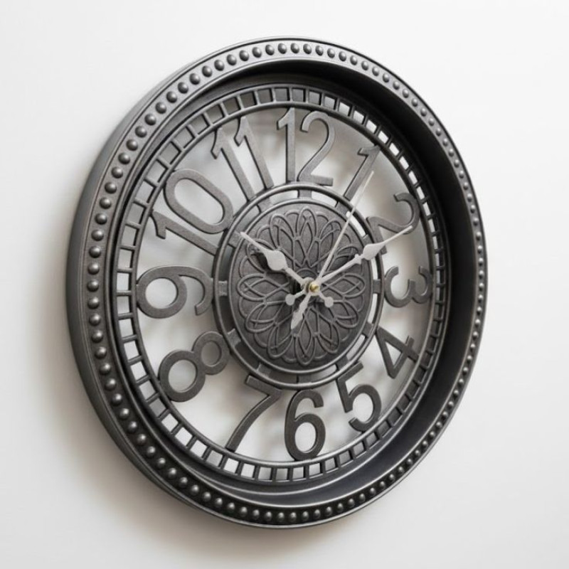 Heritage Retro 15 INCH Dilver Gray Wall Clock | Idealancy