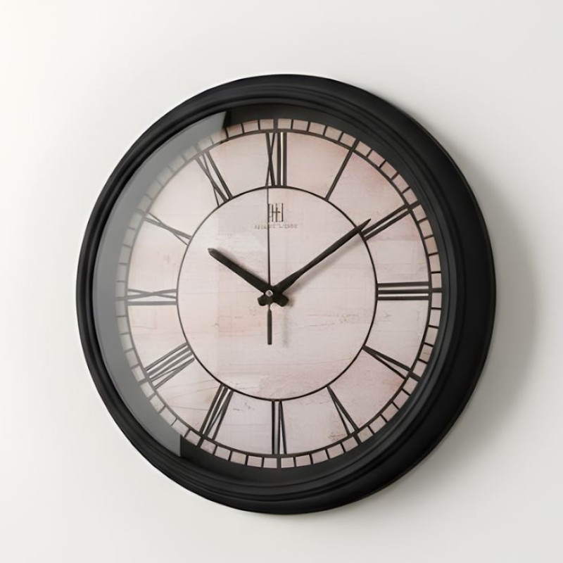 Heritage Rustic 15 Inch Roman Peach Wall Clock | Idealancy