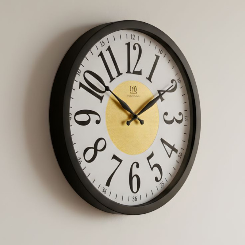 Heritage Scottish 20 Inch Yolk Black Wall Clock | Idealancy
