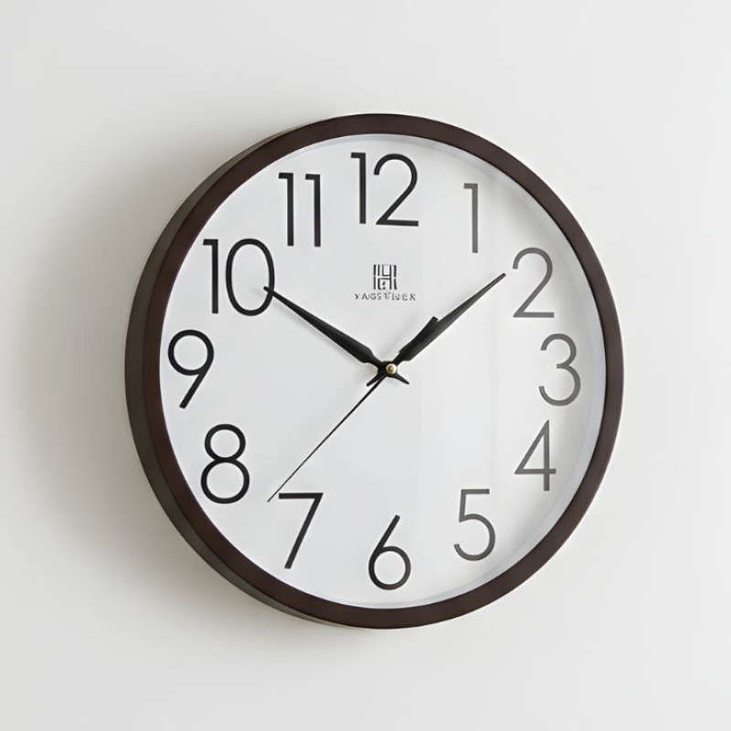 Heritage 15 Inch Sunset Silent Leather Brown Wall Clock | Idealancy