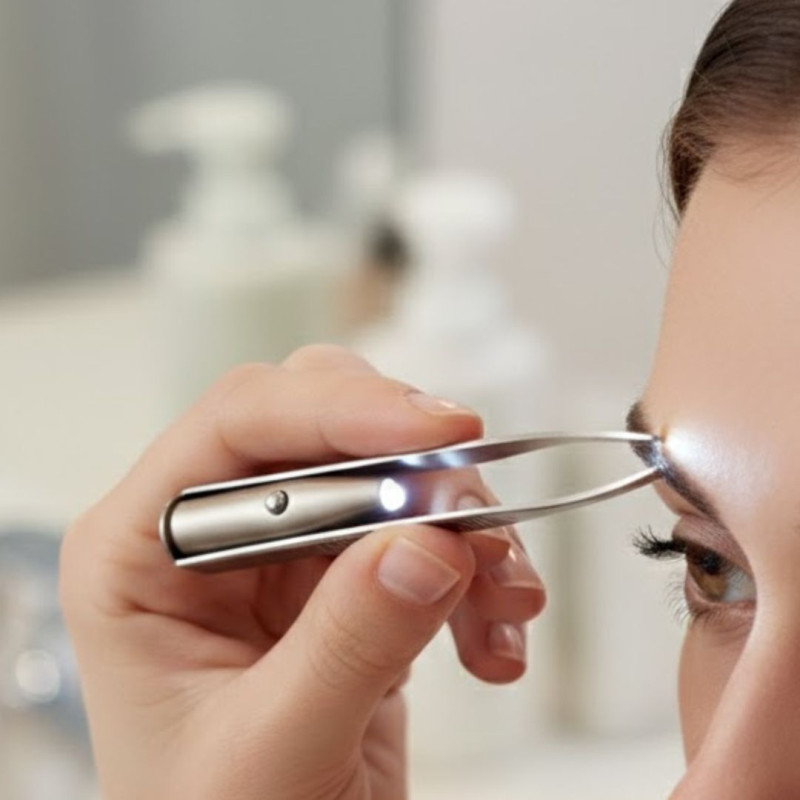 Portable LED Light Tweezers For Hair Removal & Eyebrow Grooming | Idealancy
