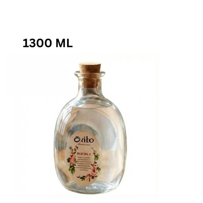 Ziba 1300 ML Glass Juice Storage Bottle Jar | Idealancy