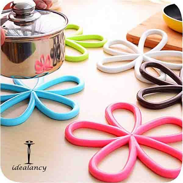 2 Pc Silicone Flower Pot Stand Heat Resistant | Idealancy