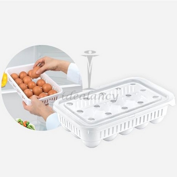 15 Eggs Storage Box With Lid | Idealancy